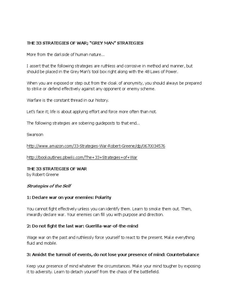 33 Strategies of War | PDF | History