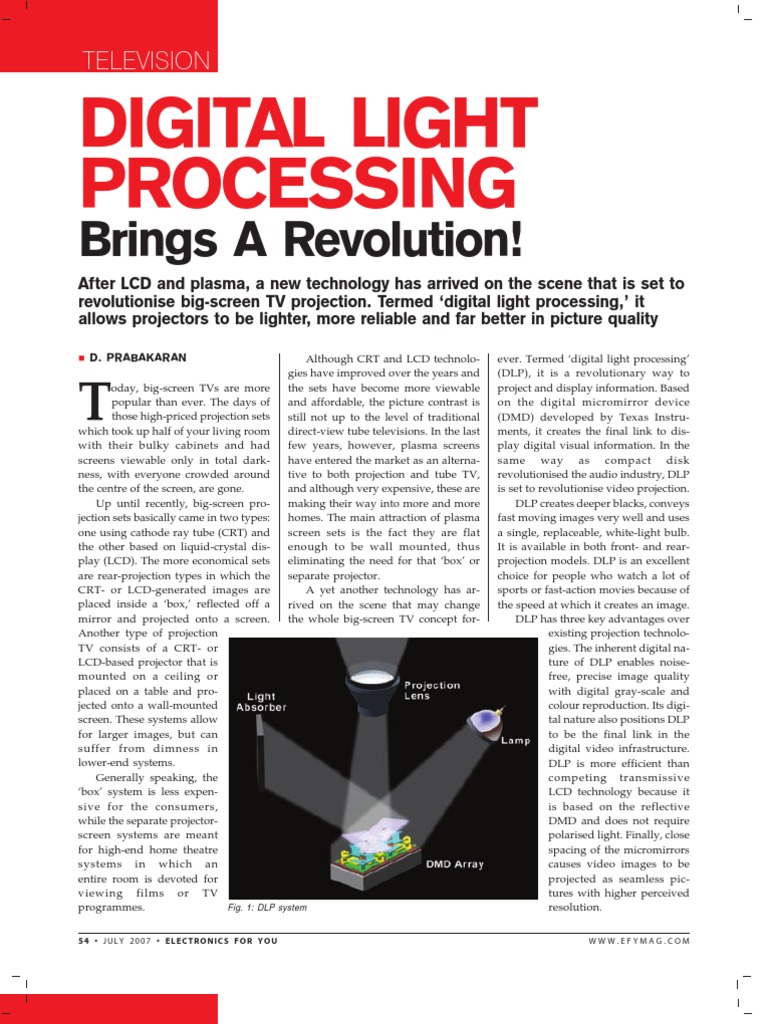 Digital Light Processing: Brings A Revolution! | PDF | Television ...