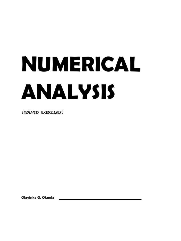 Numerical Analysis Solution | PDF | Recurrence Relation | Mathematical ...