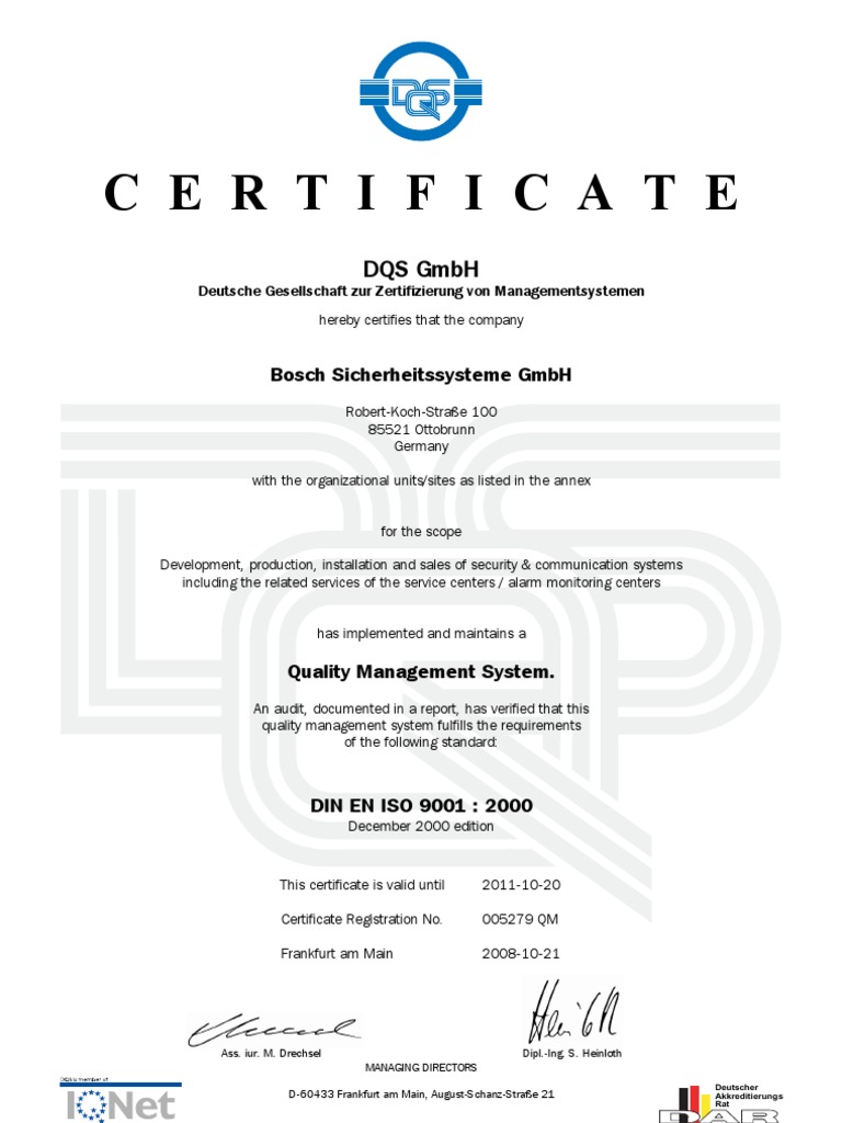 ISO 9001 Certificate | PDF | Iso 9000 | Public Key Certificate