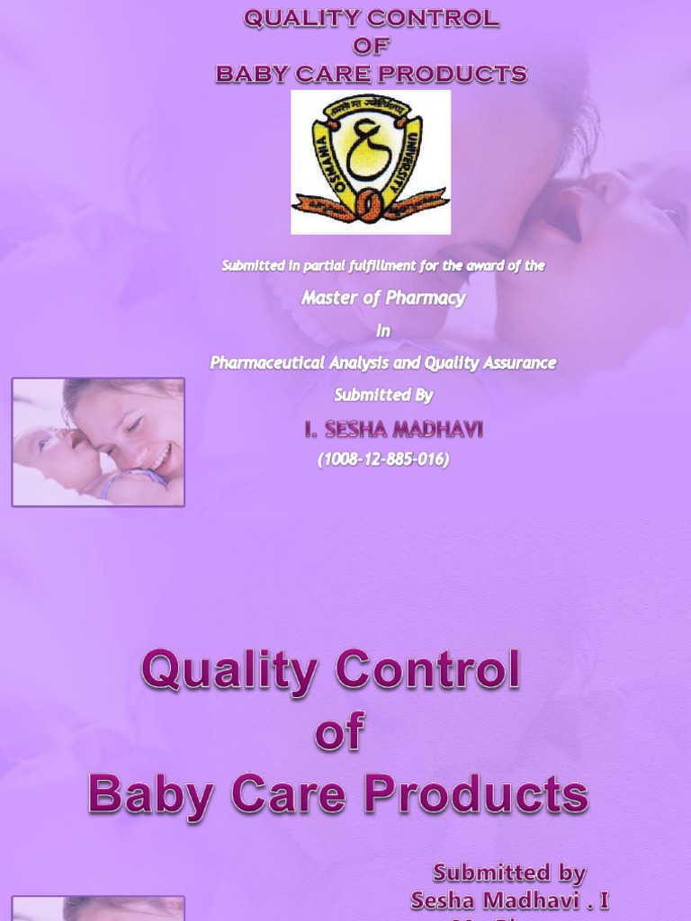 QC of Baby Care Products | PDF | Cosmetics | Shampoo