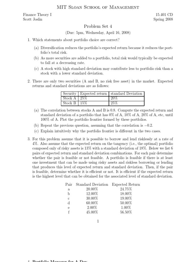 Prob Set 4 | PDF | Standard Deviation | Statistical Analysis