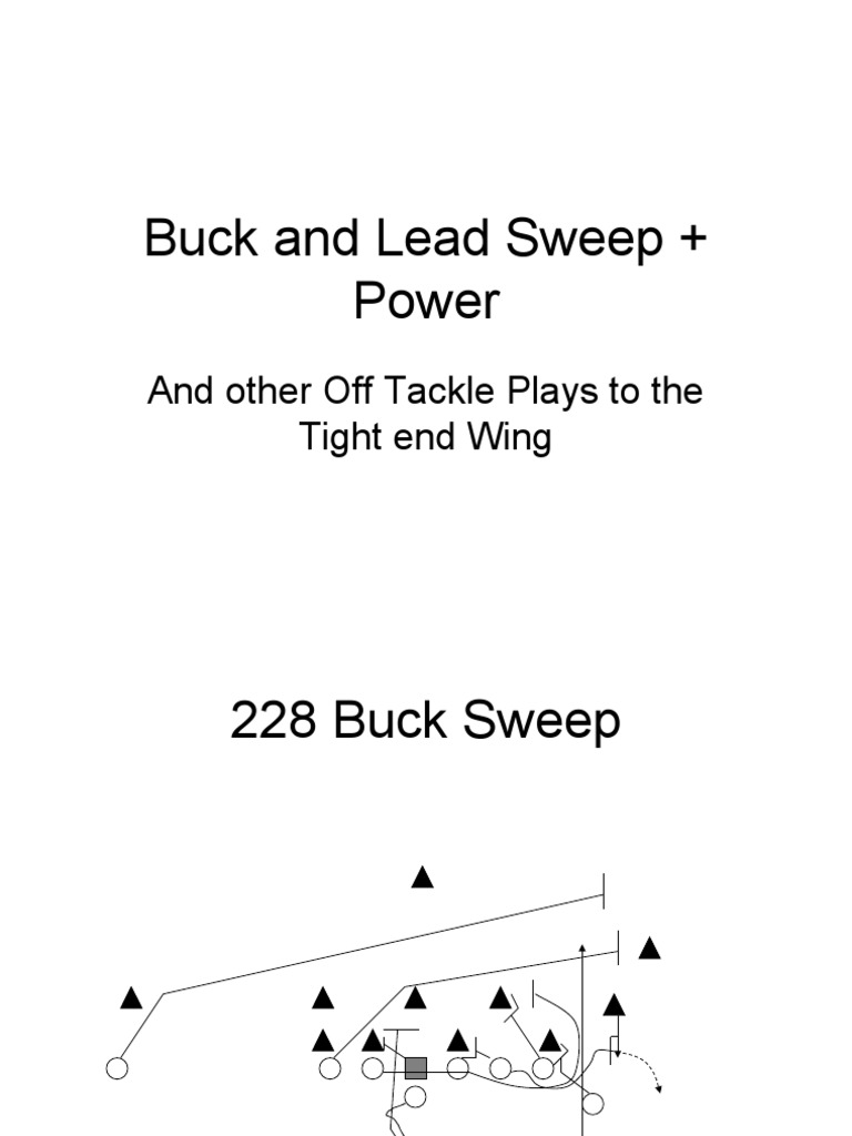 Buck and Lead Sweep + Power | PDF | Team Sports | Football Codes