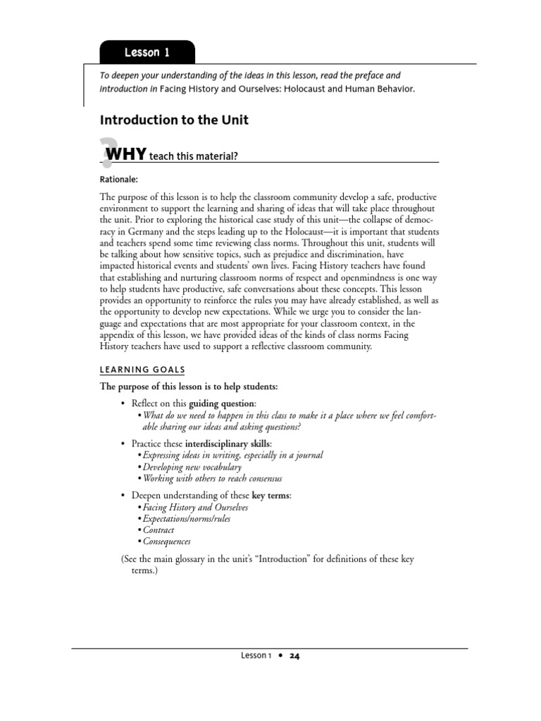 Decision-Making in Times of Injustice Lesson 1 | PDF | Classroom | Teachers