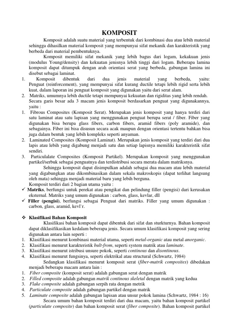 Pengertian Komposit | PDF