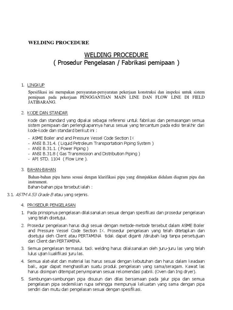 Welding Procedure | PDF
