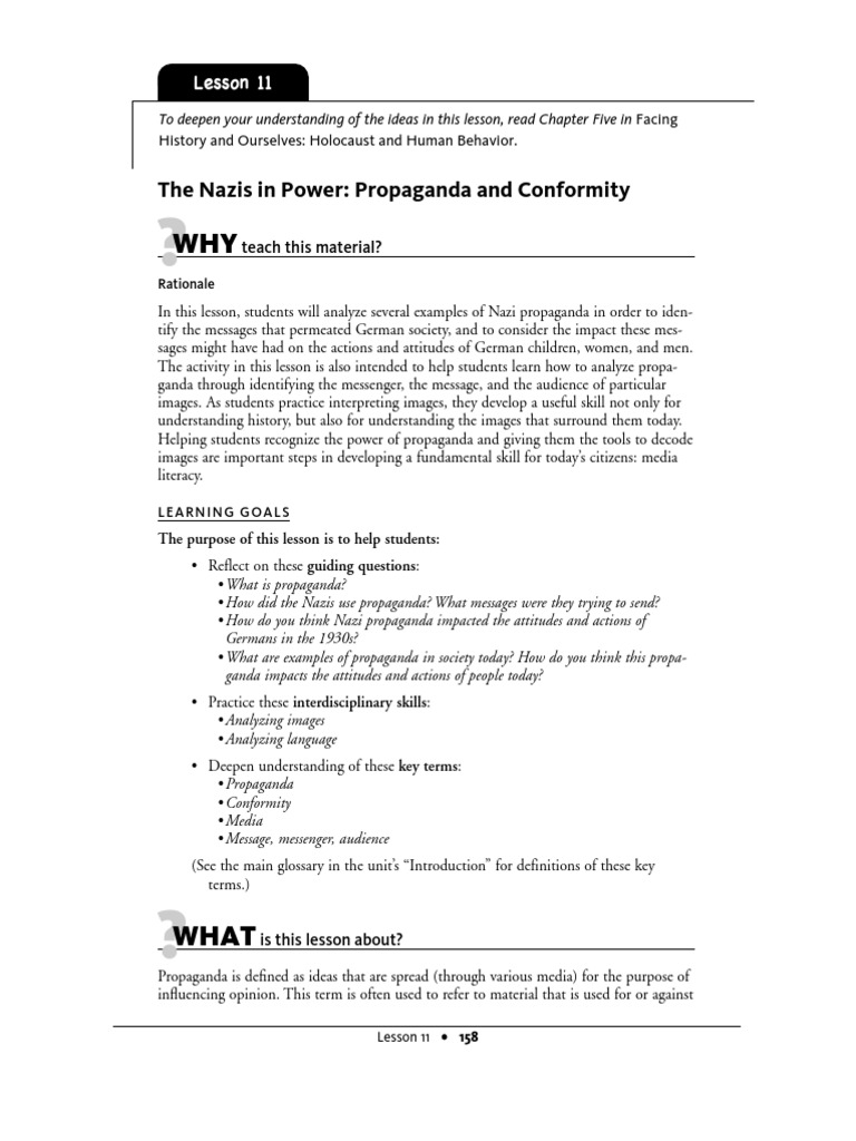 Decision-Making in Times of Injustice Lesson 11 | PDF | Propaganda ...