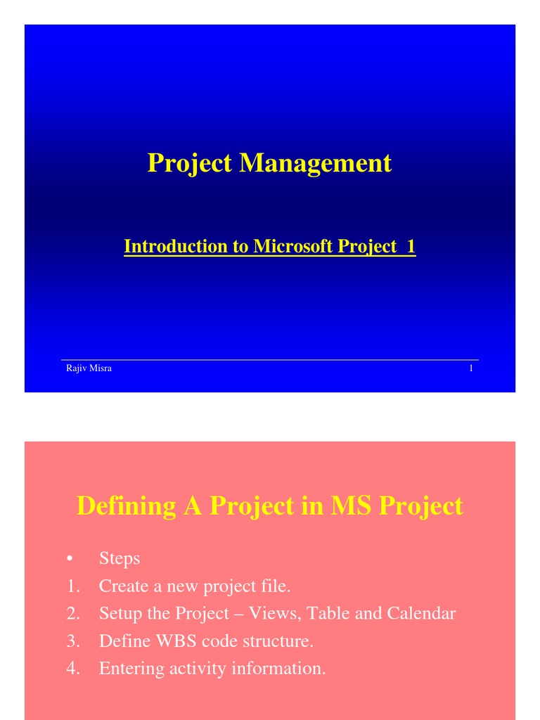 MS Project Step by Step Guide | PDF | Product Development | Project ...