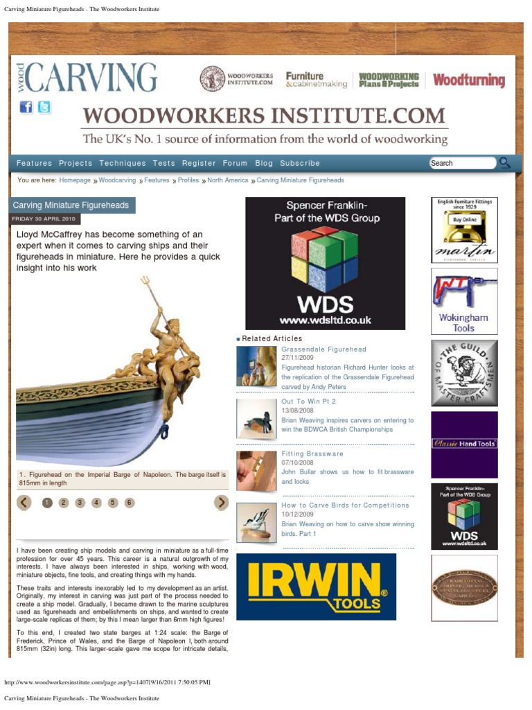 Carving Miniature Figureheads - The Woodworkers Institute | PDF | Wood ...