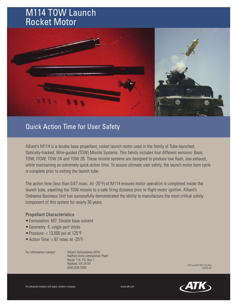 TOW - Tube-Launched - Optically Tracked - Wire-Guided Missle Rocket ...