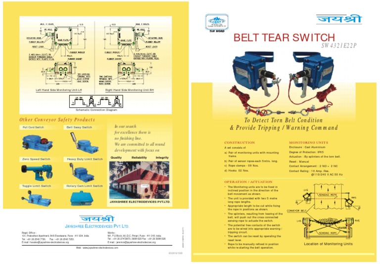 Belt Tear Switch | PDF | Switch | Manufactured Goods