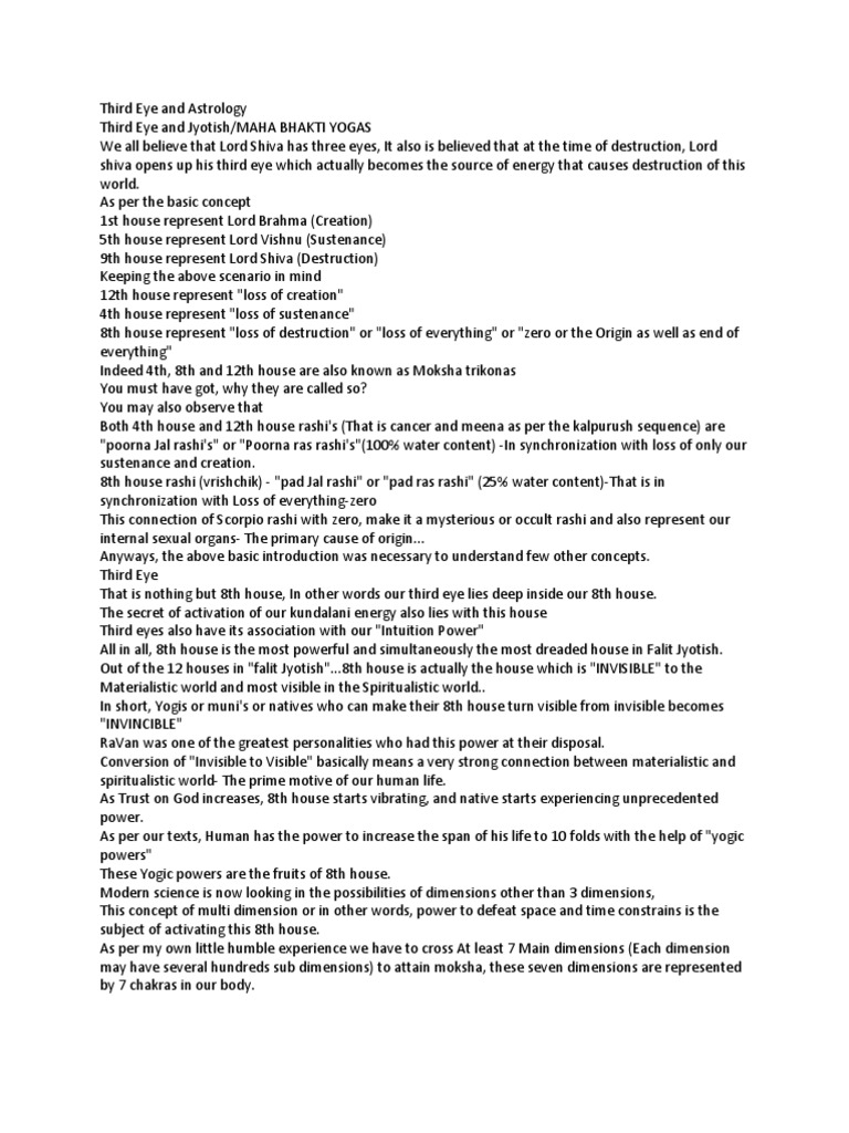 Astrology Important Notes | PDF | Planets In Astrology | Nature