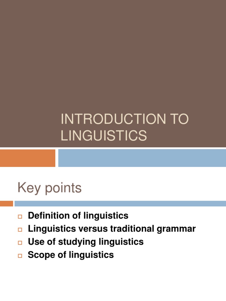 Introduction to Linguistics | Linguistics | Word