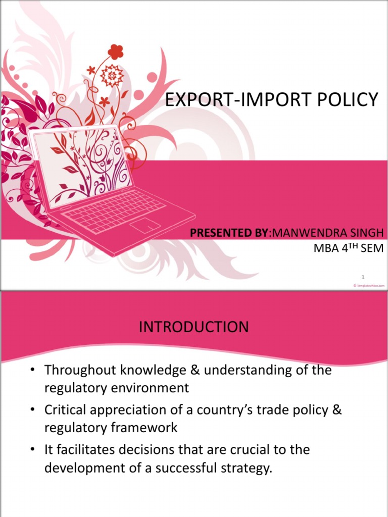 Overview of India's EXIM Policy | PDF | Exports | Trade
