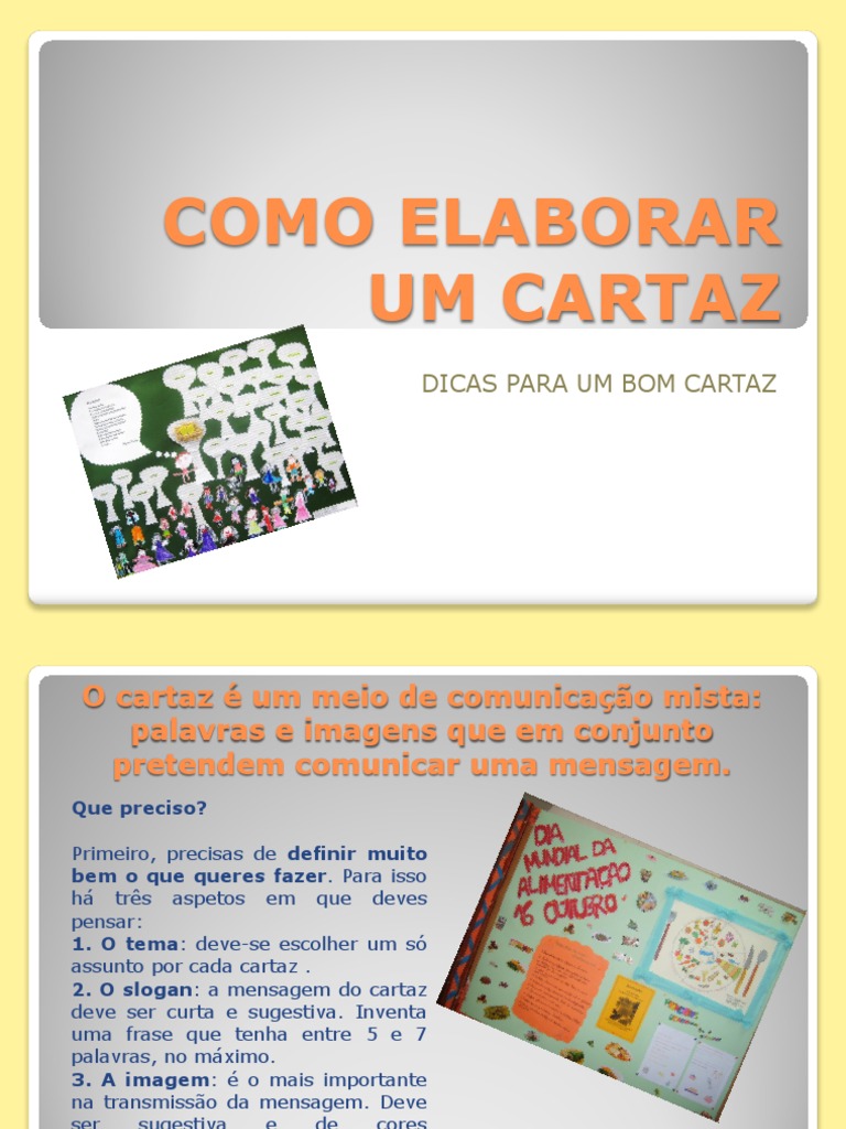 Como Elaborar Um Cartaz | PDF