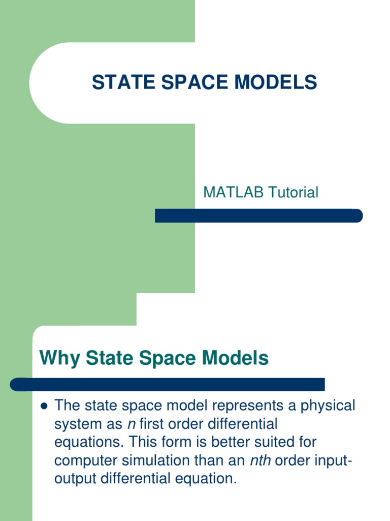 State Space Models | PDF | Variable (Mathematics) | Equations
