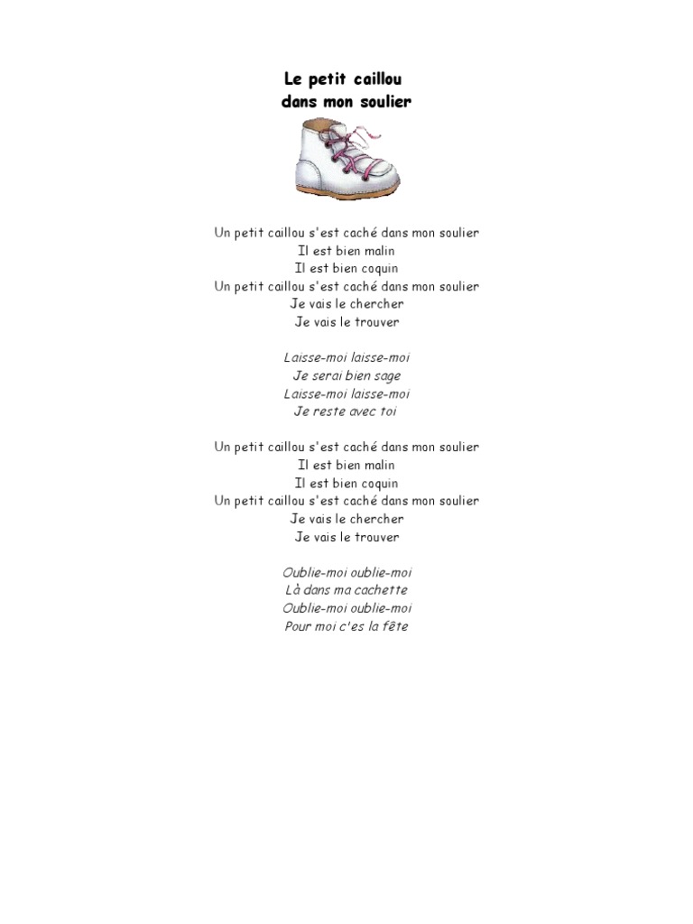 Petit Caillou dans mon Soulier | PDF
