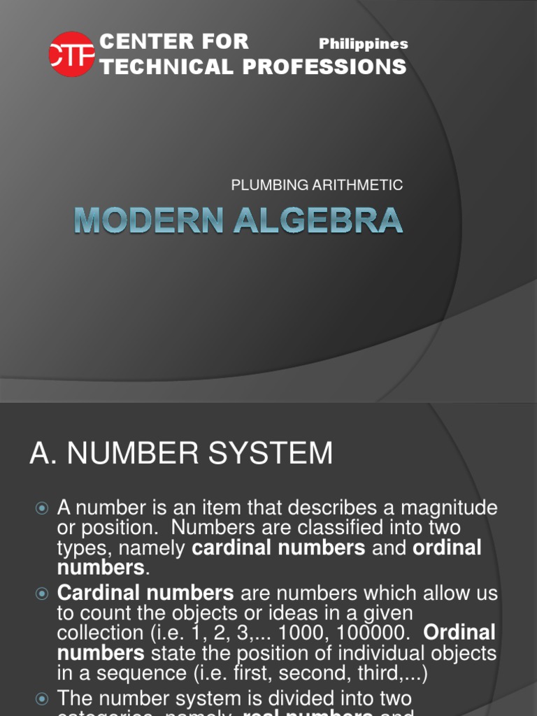 Modern Algebra Final | Logarithm | Quadratic Equation