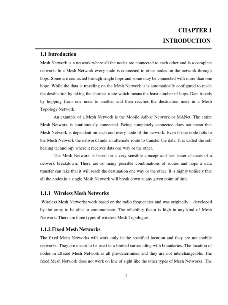 Mesh Topology Report | PDF | Network Topology | Wireless Access Point