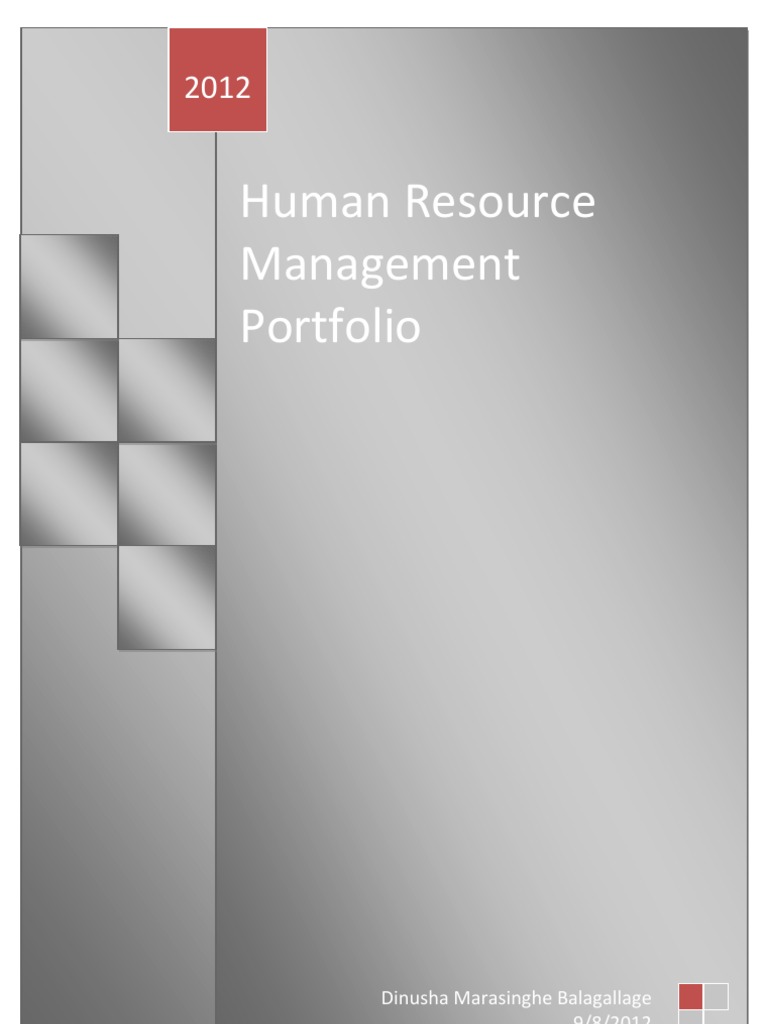 HRM Portfolio | Human Resource Management | Employment