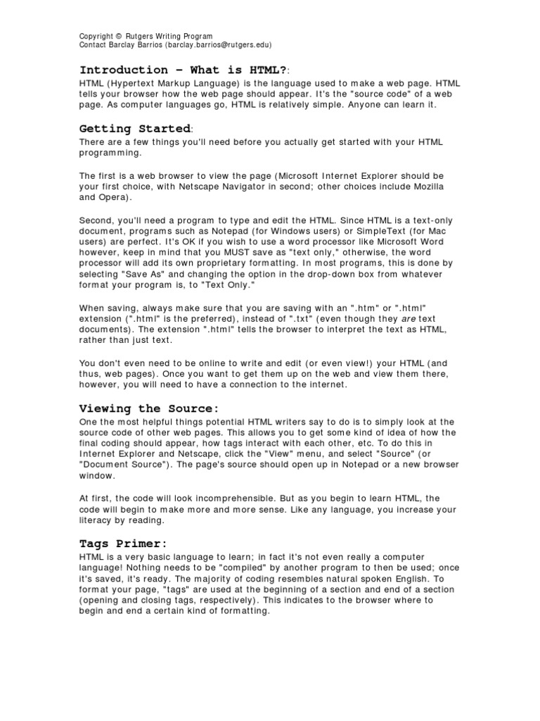 HTML Ultimate PDF | PDF | Html Element | Html