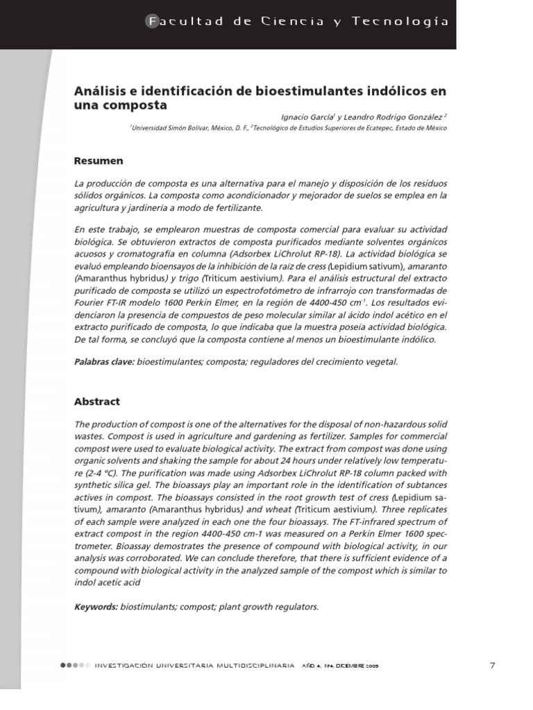 Identificación de bioestimulantes en composta | PDF | Compost ...
