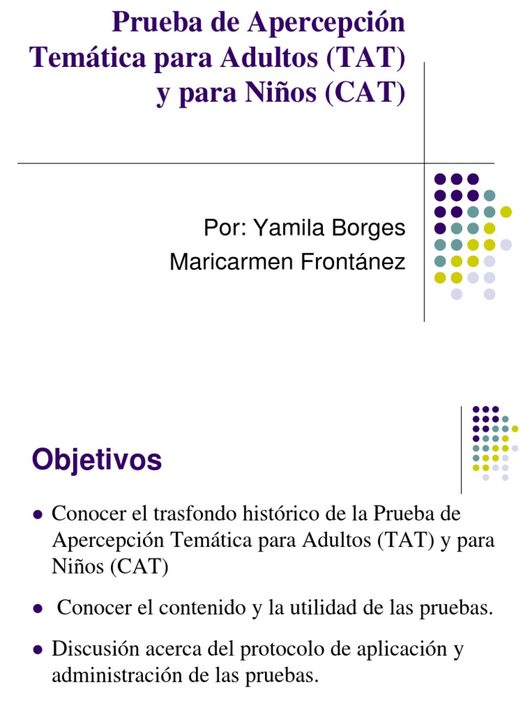Prueba CAT-YTat Completo | PDF | Adultos | Teoría