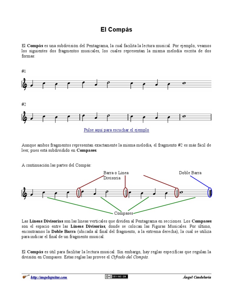Partes y Función del Compás Musical | PDF