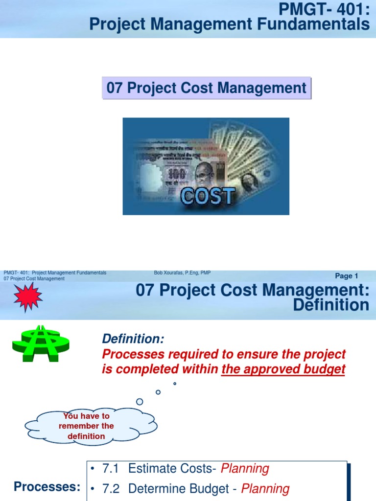 Project Cost Management | PDF | Project Management | Depreciation