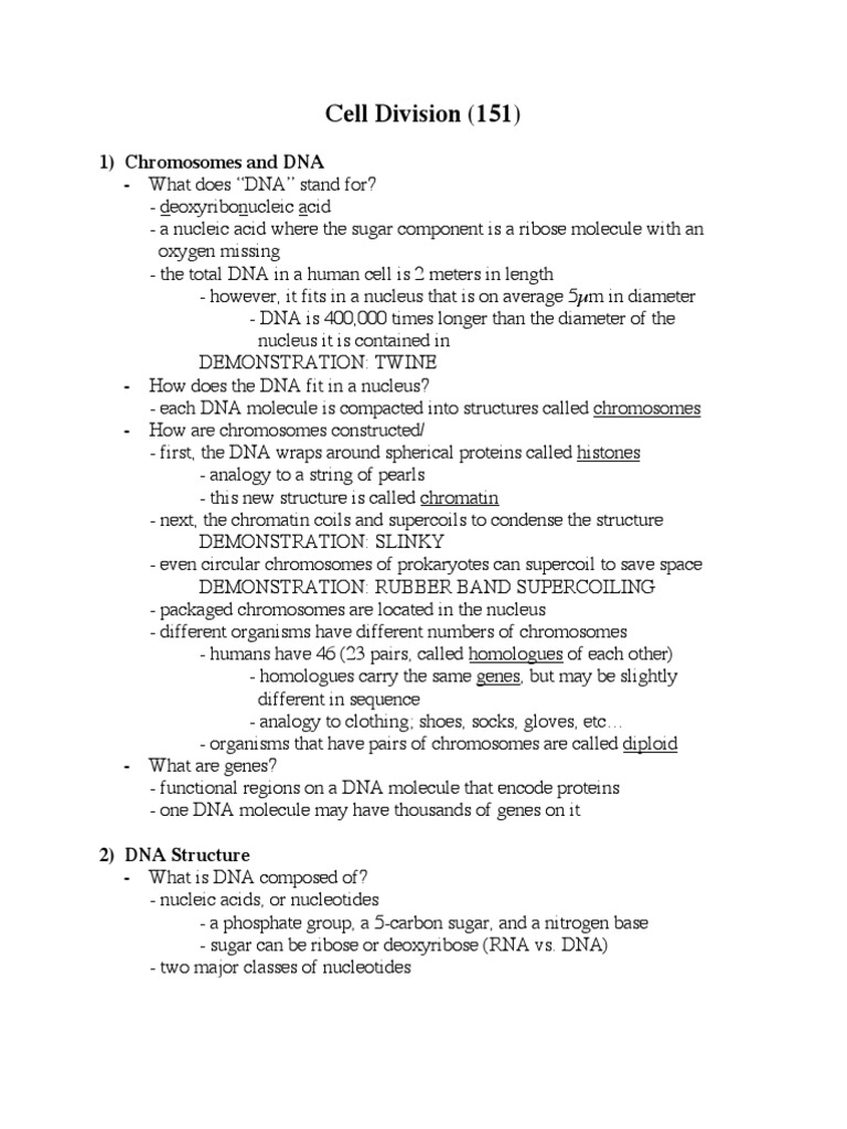 Cell Division: DNA, Mitosis, Meiosis | PDF | Meiosis | Dna