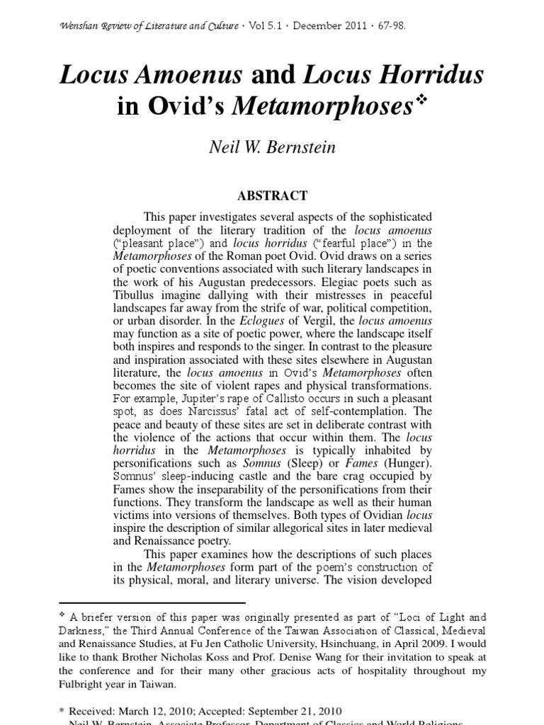 Neil W. Bernstein | PDF | Ovid | Virgil