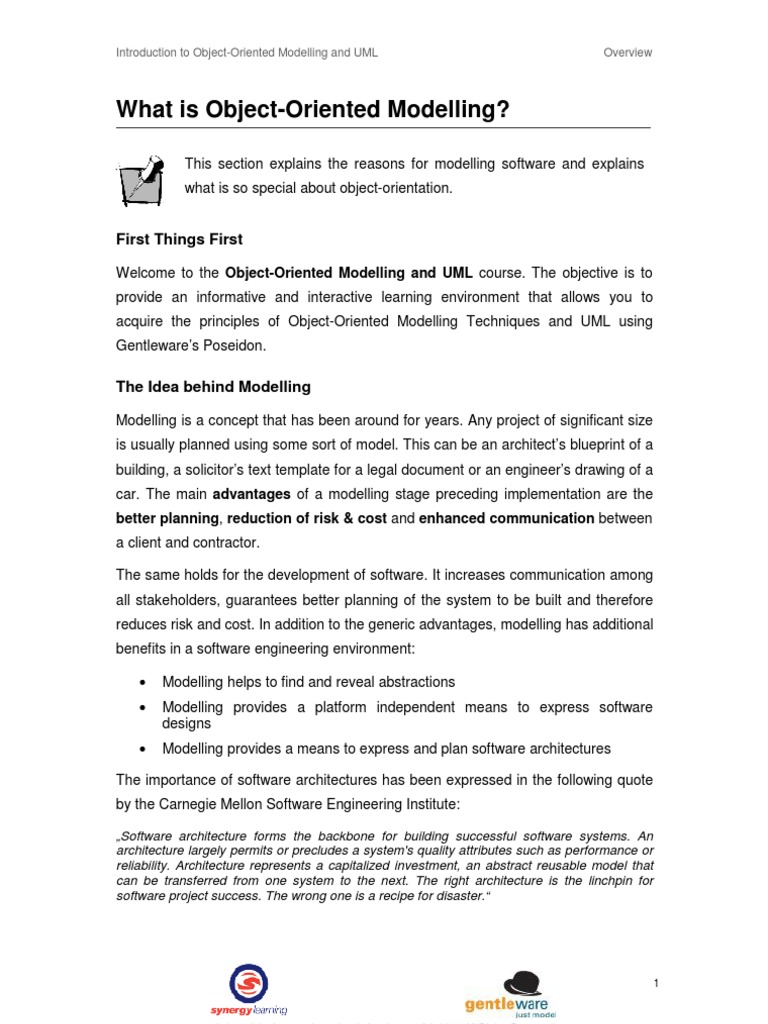 What Is Object Oriented Modelling First Things First Pdf Object Oriented Programming