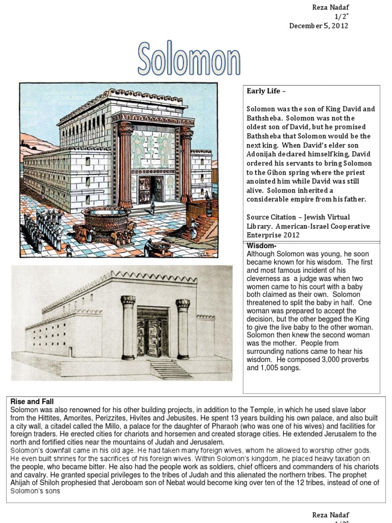 Master Solomon Input-1 | PDF | Solomons | David