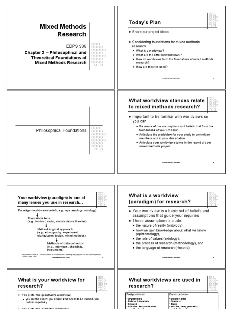 03-2010-Worldviews & Theoretical Lens | PDF | World View | Qualitative ...