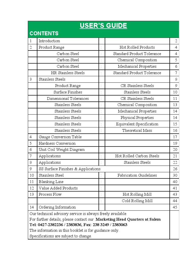 Material Specification | PDF | Steel | Stainless Steel