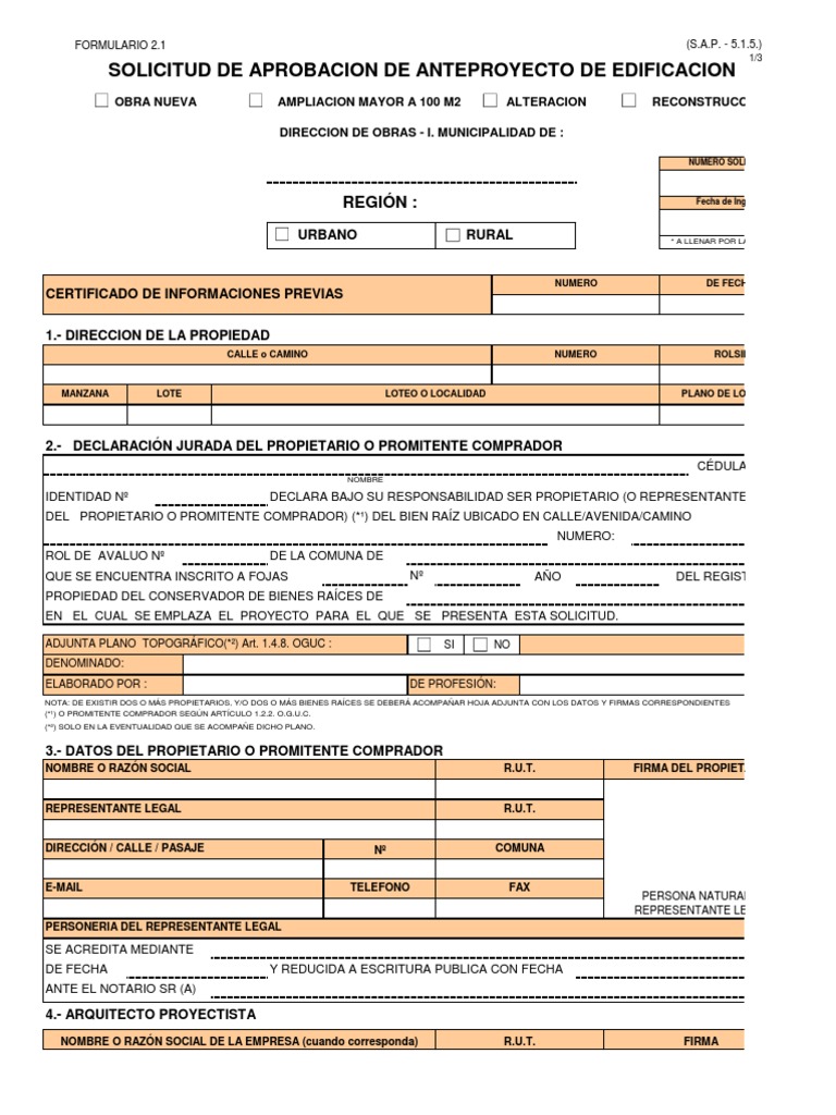 Solicitud de aprobación de anteproyecto de edificación | PDF | Arquitecto | Condominio