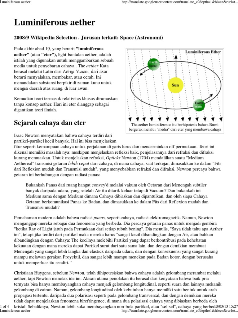 Luminiferous Aether 1 | PDF