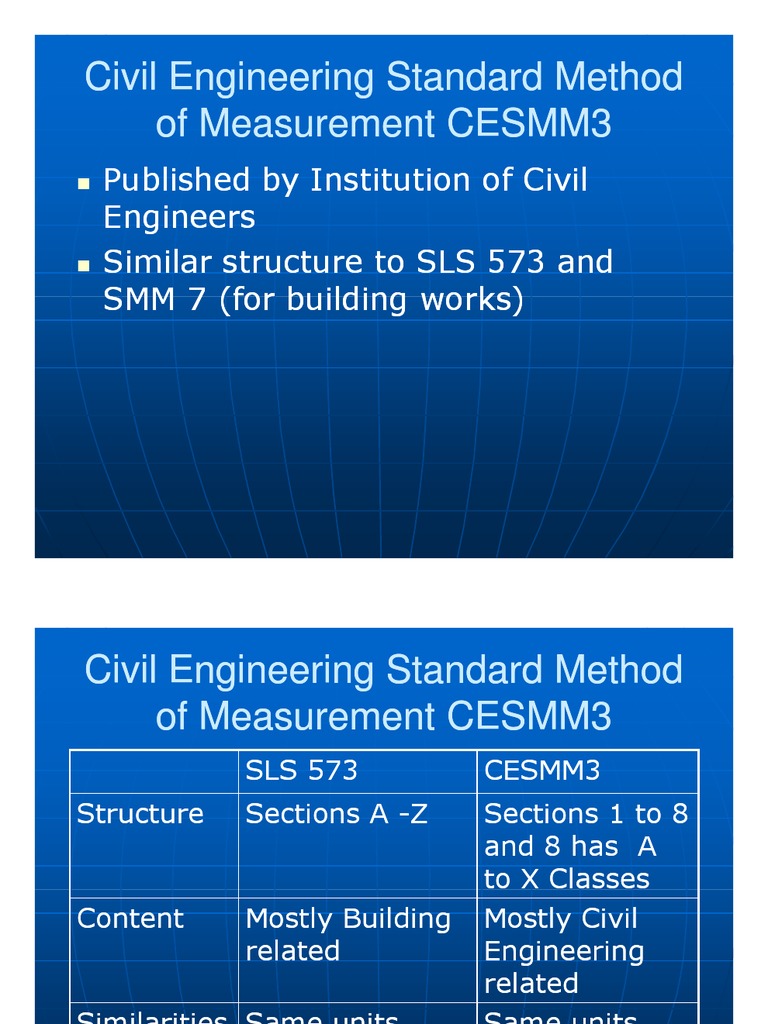 Cesmm 3 | PDF | Civil Engineering | Measurement