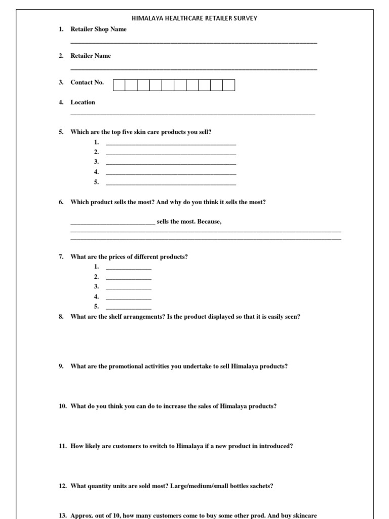 Retailer Questionnaire Final | PDF | Finance & Money Management