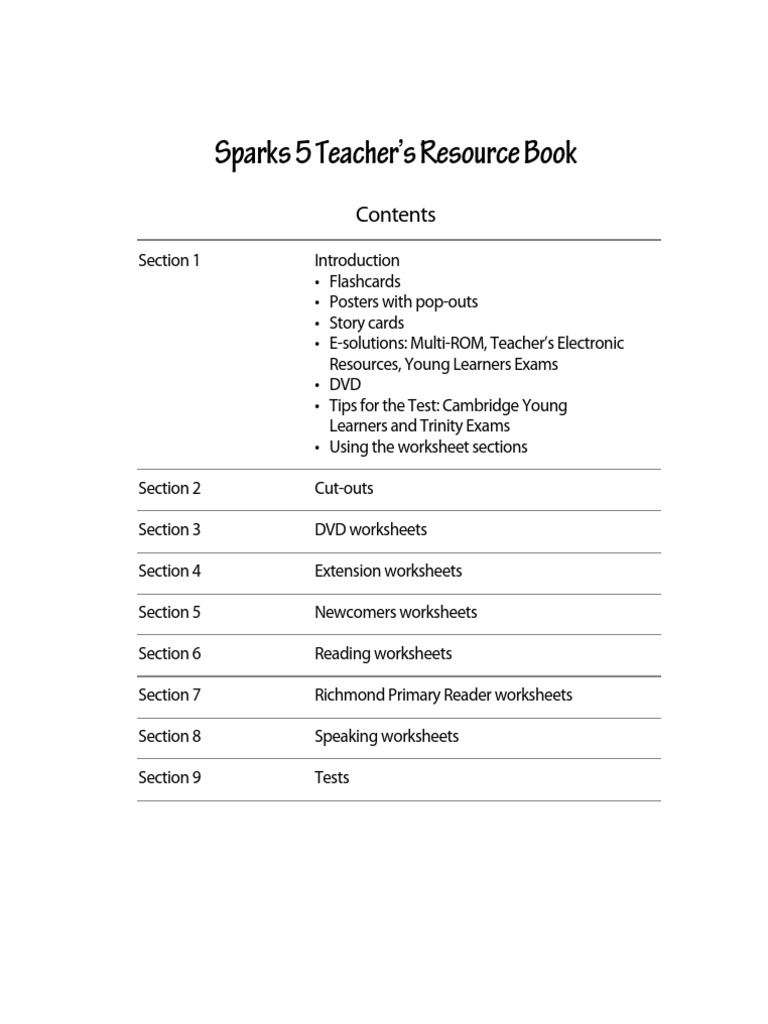 Sparks 5 | PDF | Test (Assessment) | Flashcard