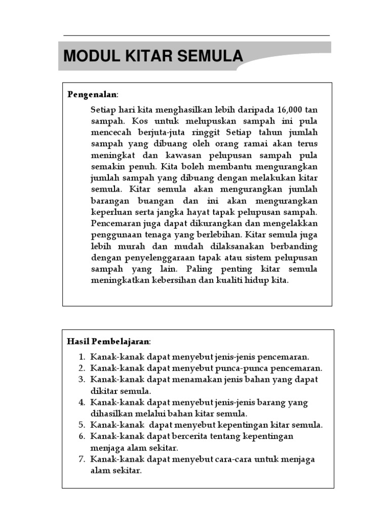 Modul Kitar Semula | PDF