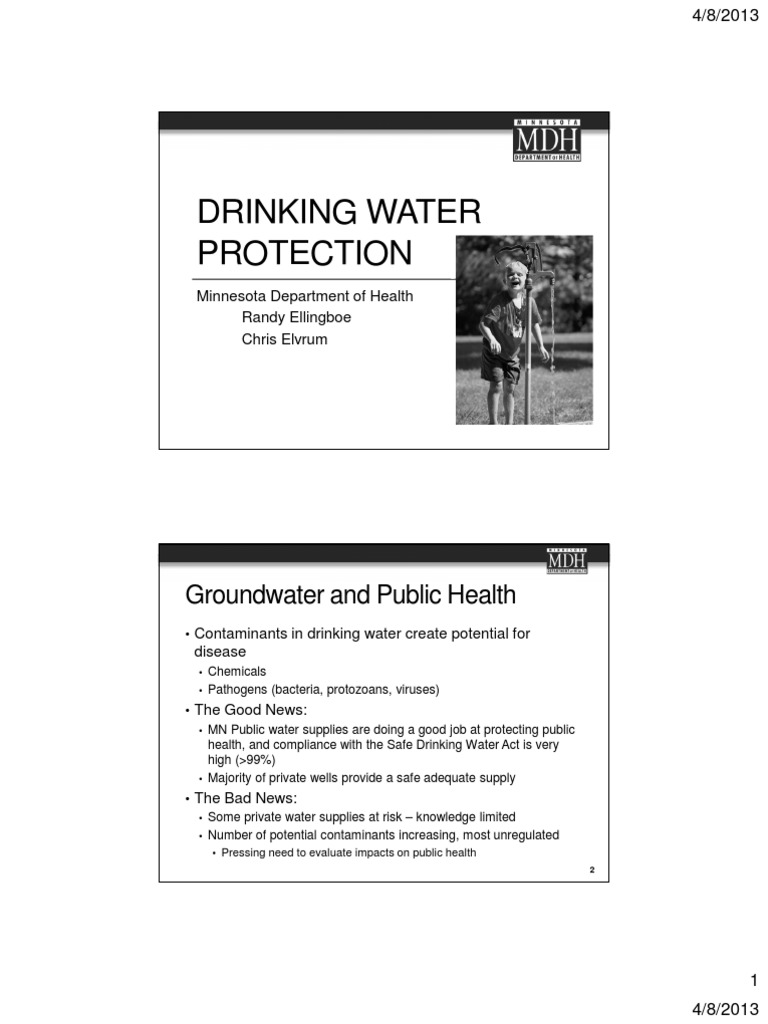 Drinking Water Protection | PDF | Drinking Water | Groundwater