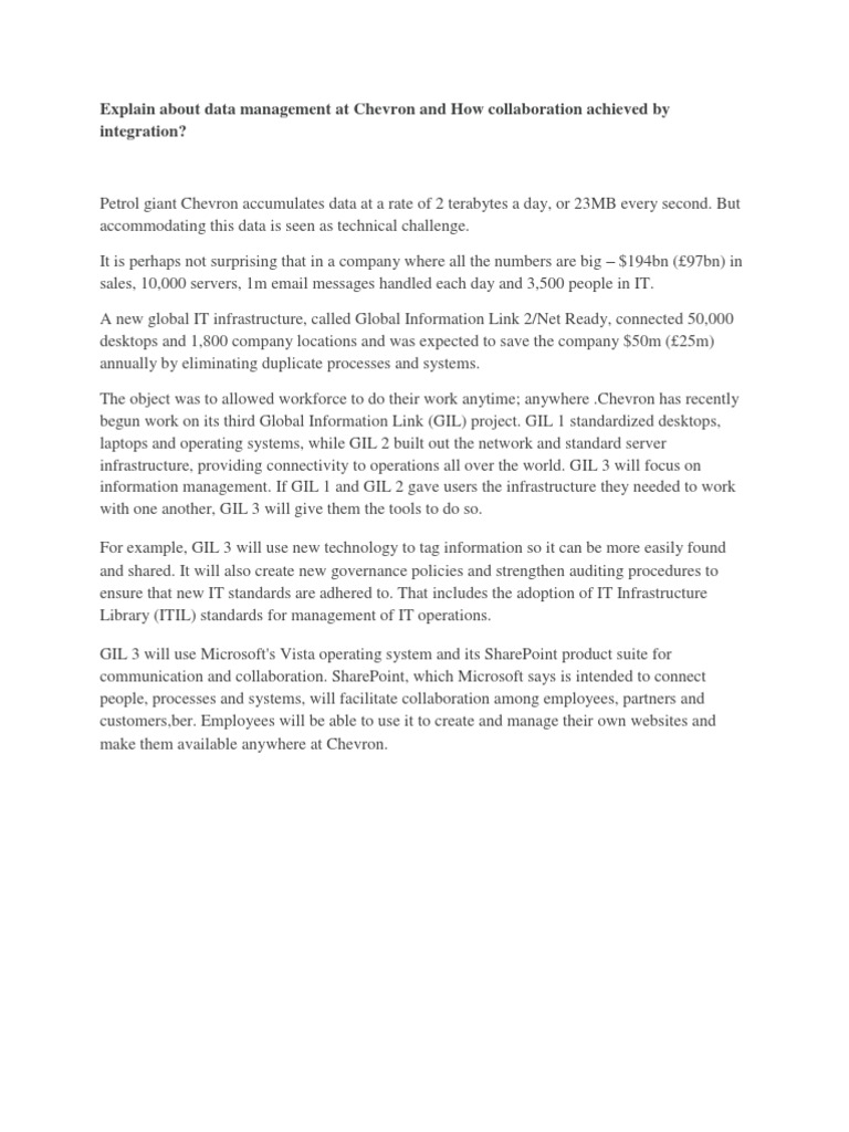 Chevron | PDF | Chevron Corporation | Information Security