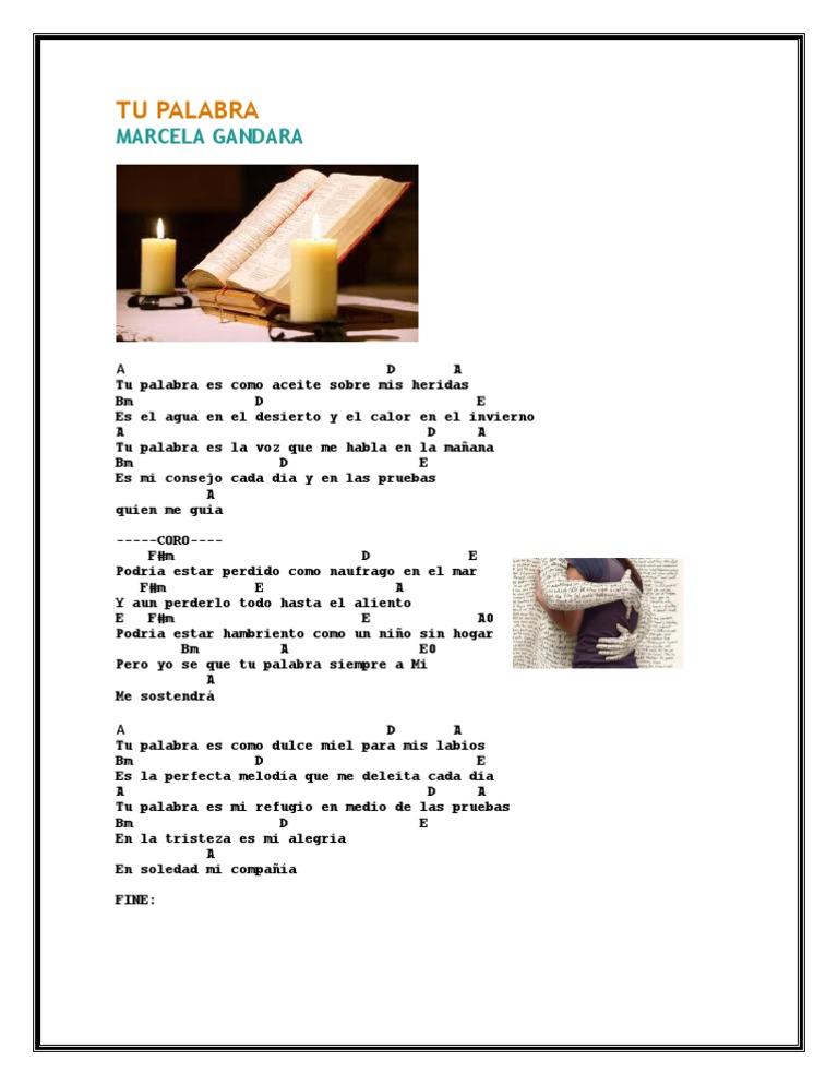 Tu Palabra, Marcela Gandara Acordes... | PDF