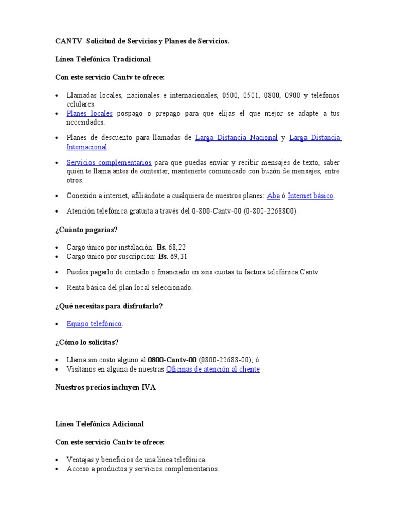 Línea Telefónica Tradicional | PDF | Redes | Tecnología de información ...