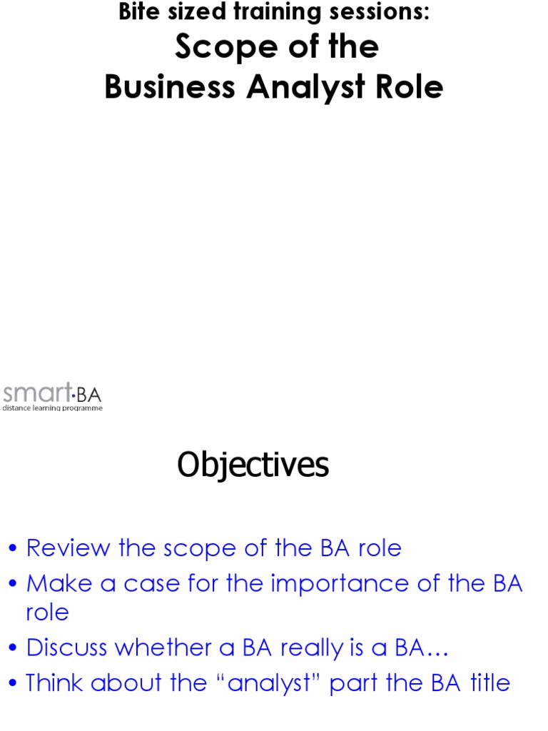 Scope of The BA Role | PDF