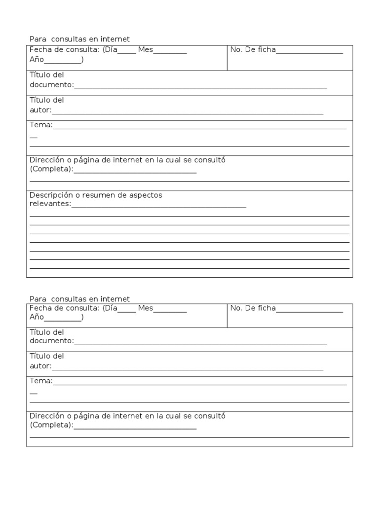 Ficha Internet | PDF