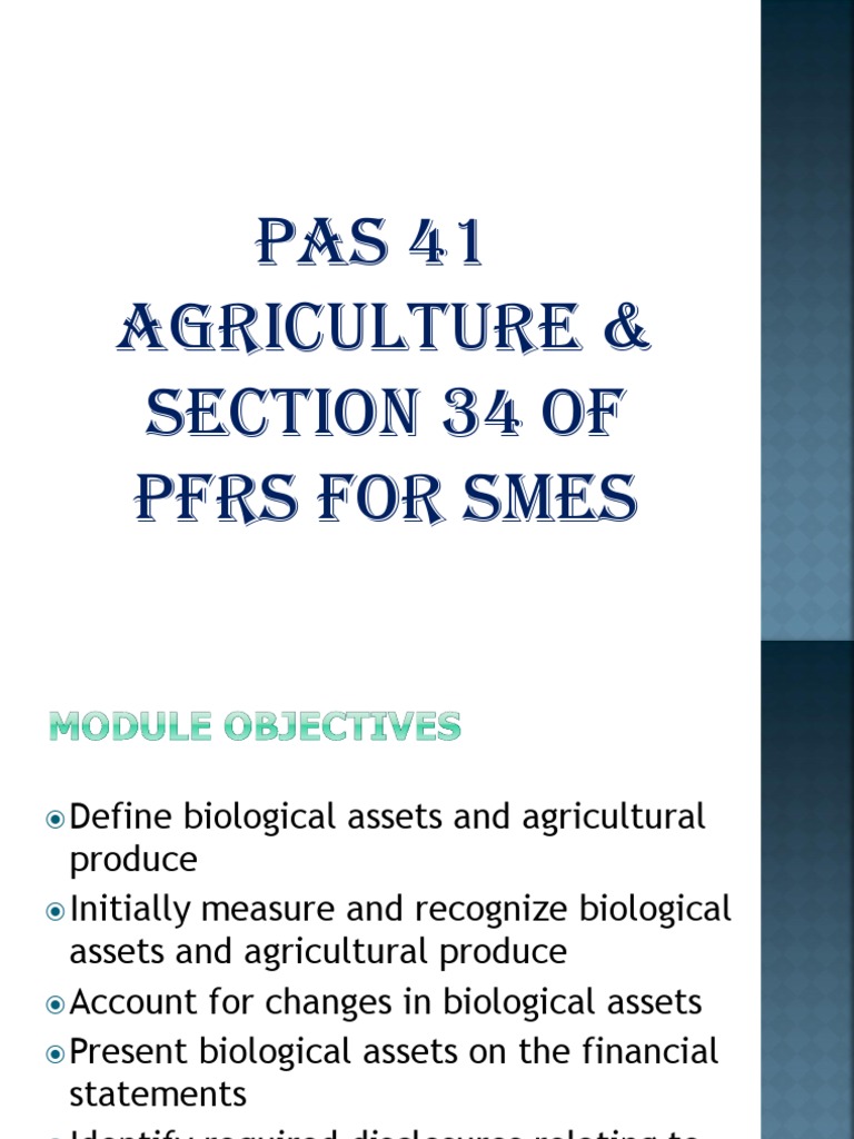 PAS 41 With Notes Evrc | PDF | Fair Value | Depreciation
