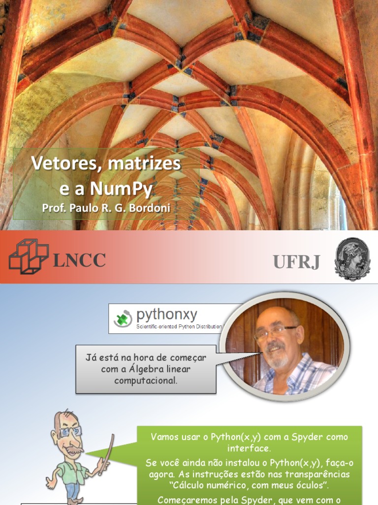 CalcNum04 - Vetores, Matrizes e NumPy | PDF | Python (linguagem de ...
