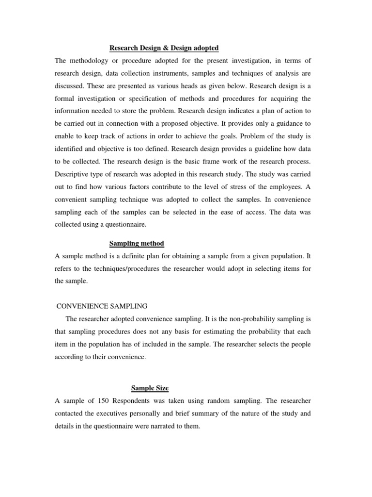 Research Design & Design Adopted | Download Free PDF | Research Design ...